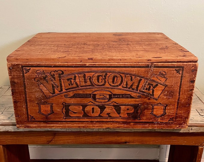 Soap Box, Vintage Soap Box, Welcome Soap, Curtis Davis & Co, Boston ...