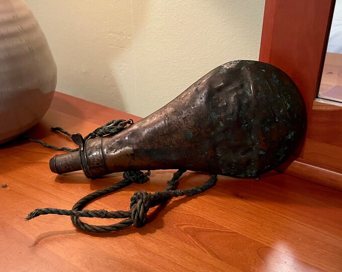 Rare Antique James Barlow & Co Copper and Brass Powder Flask - Etsy