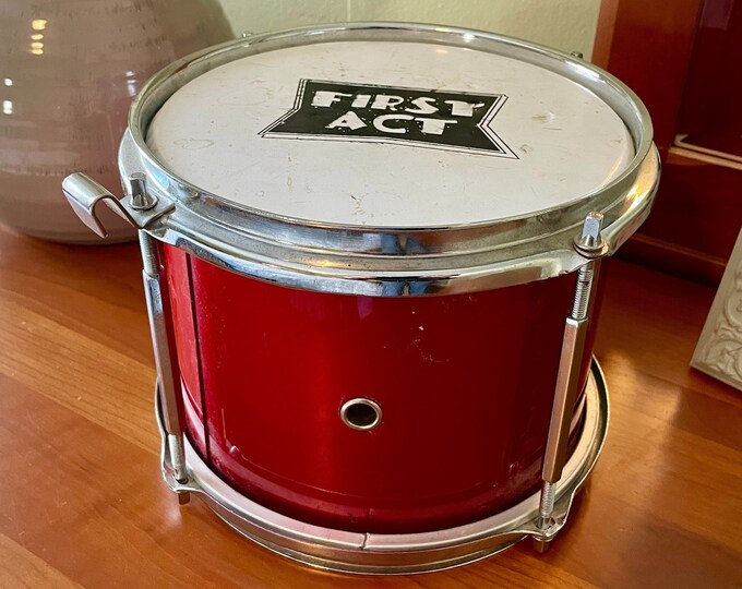 Vintage Drum, Vintage First Act Drum, Red Drum, Drum, First Act ...