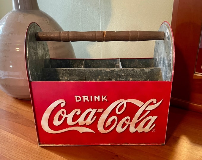 Coca Cola, Vintage Coca Cola Carrier, Coca Cola Metal Six Pack Carrier ...