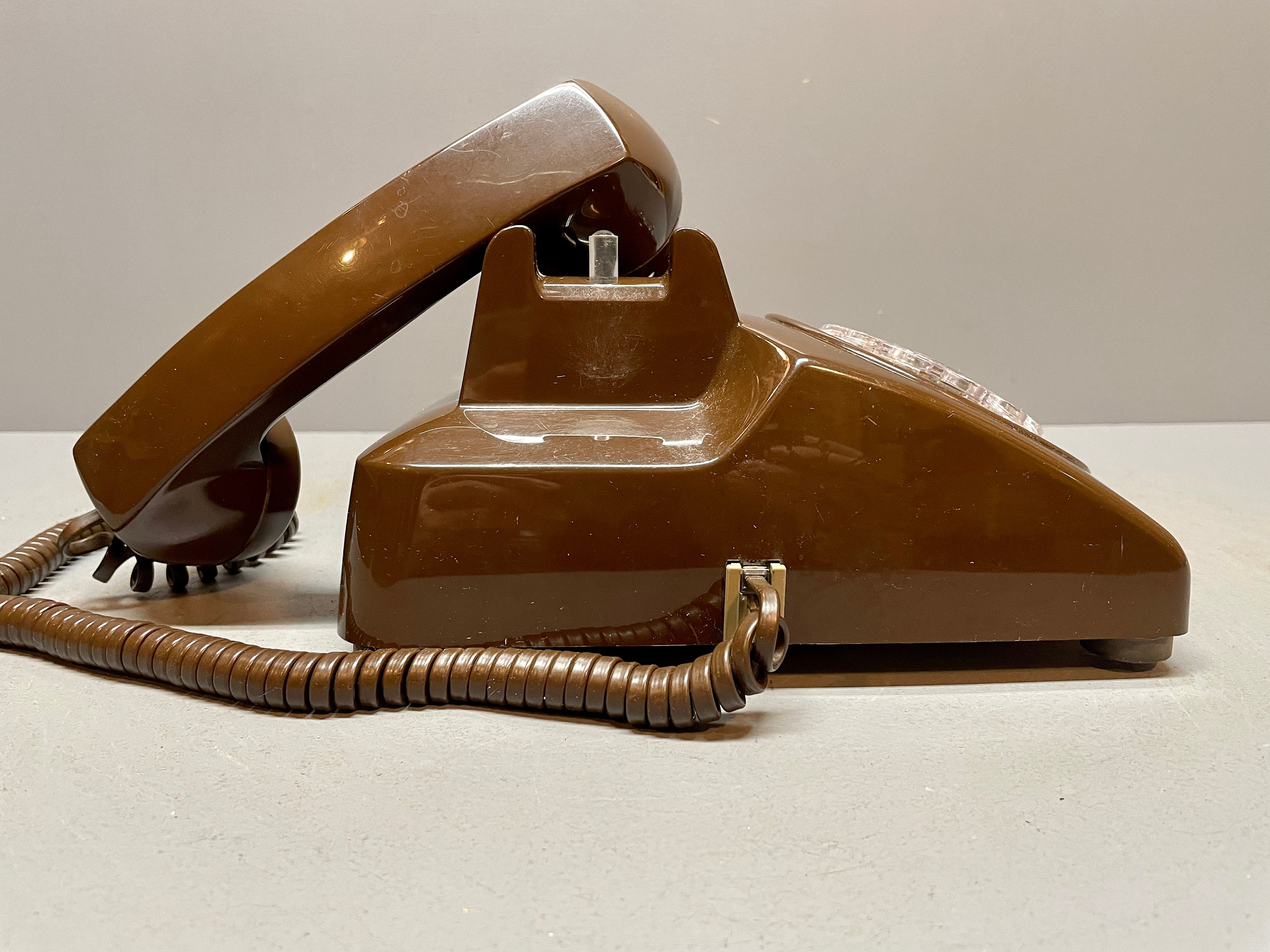 Vintage Brown Telephone Brown Rotary Dial Telephone Vintage - Etsy