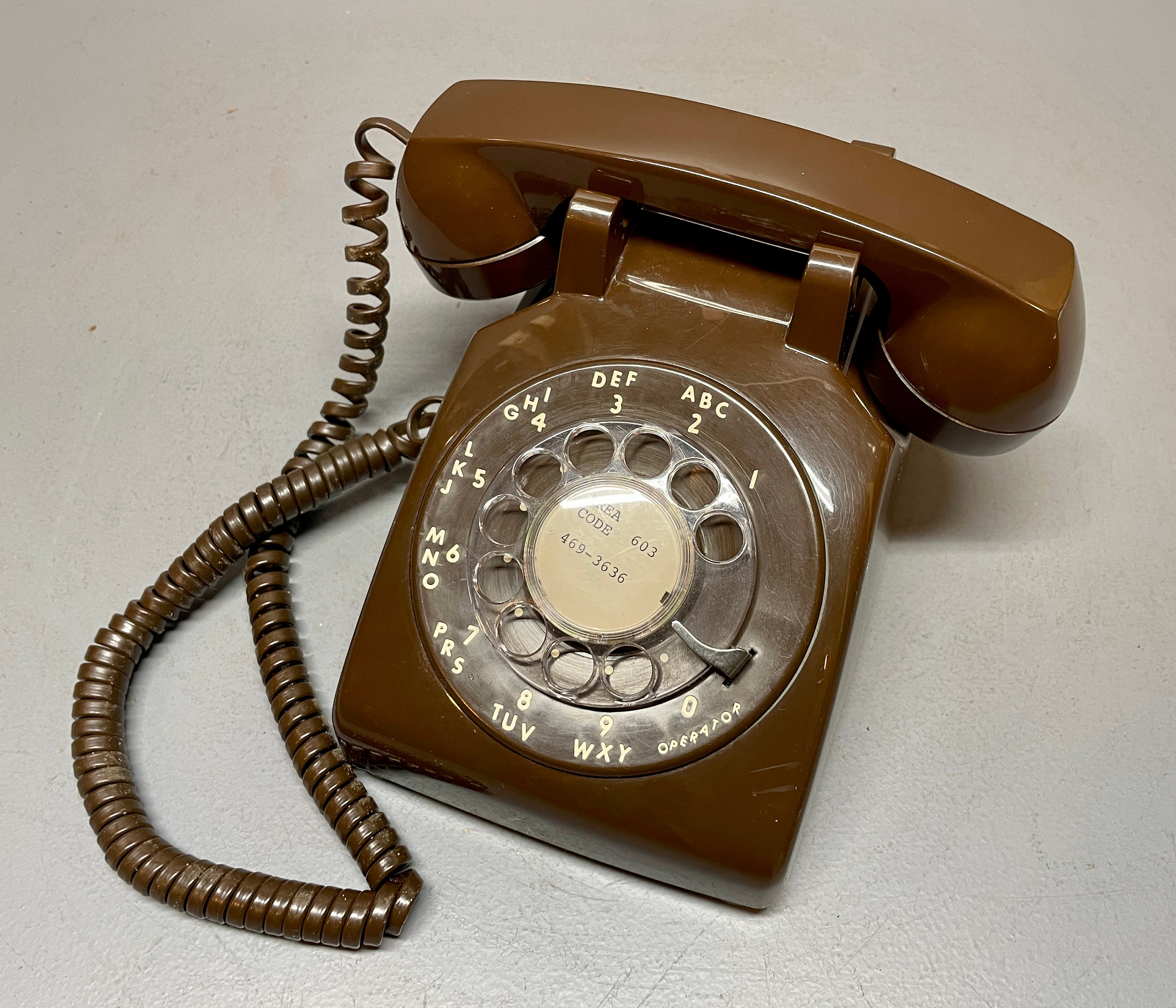 Vintage Brown Telephone Brown Rotary Dial Telephone Vintage - Etsy