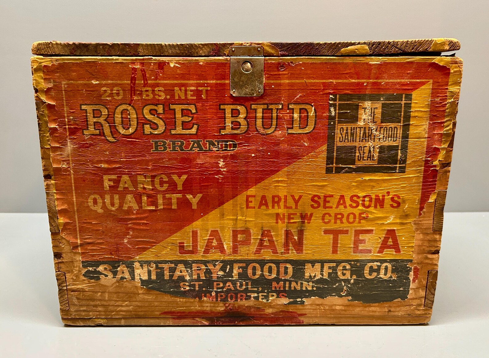 Vintage Tea Crate, Tea Crate, Rose Bud Japan Tea, Sanitary Food Tea ...