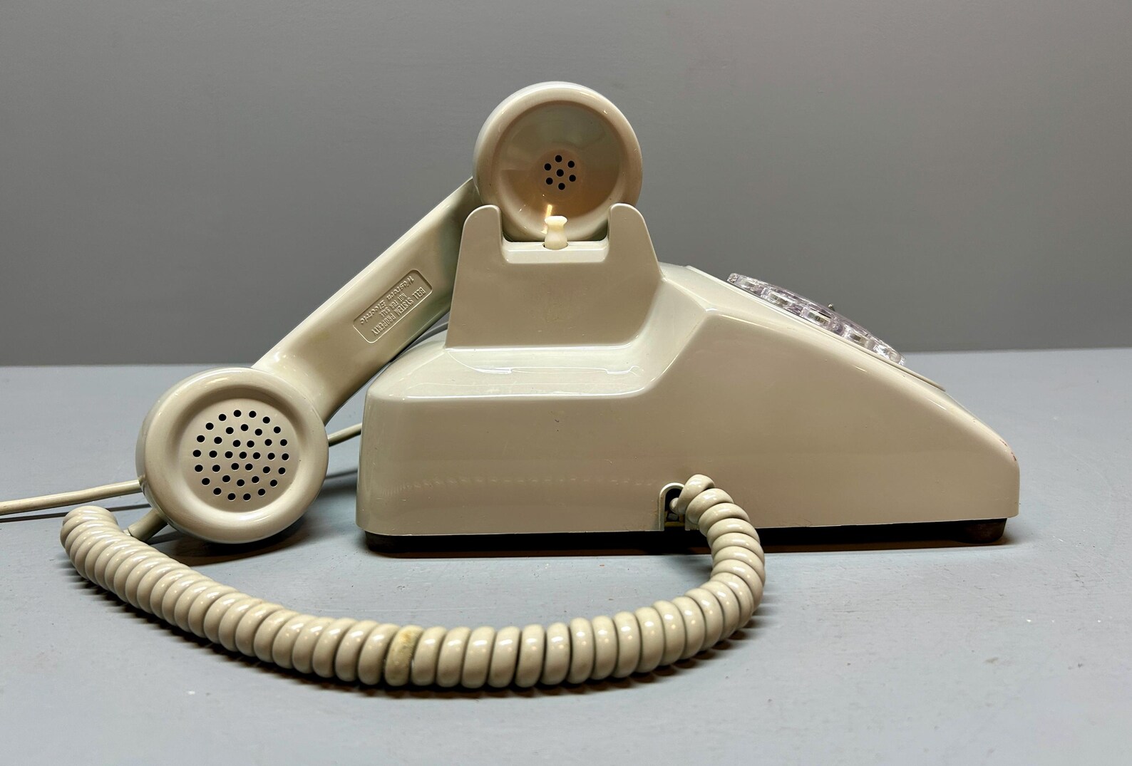 Vintage Telephone, Vintage Gray Telephone, Gray Rotary Dial Telephone ...