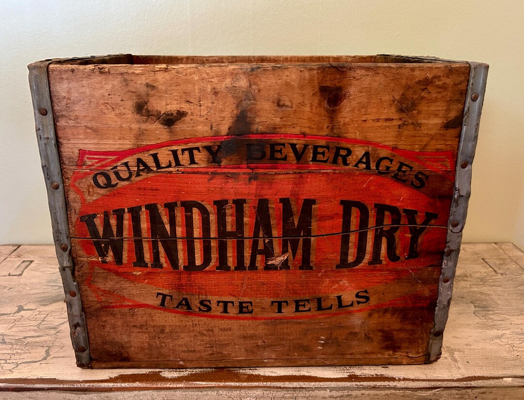 Windham, Windham Dry, Vintage Windham Dry Crate, Wooden Crate, Wet Bar ...