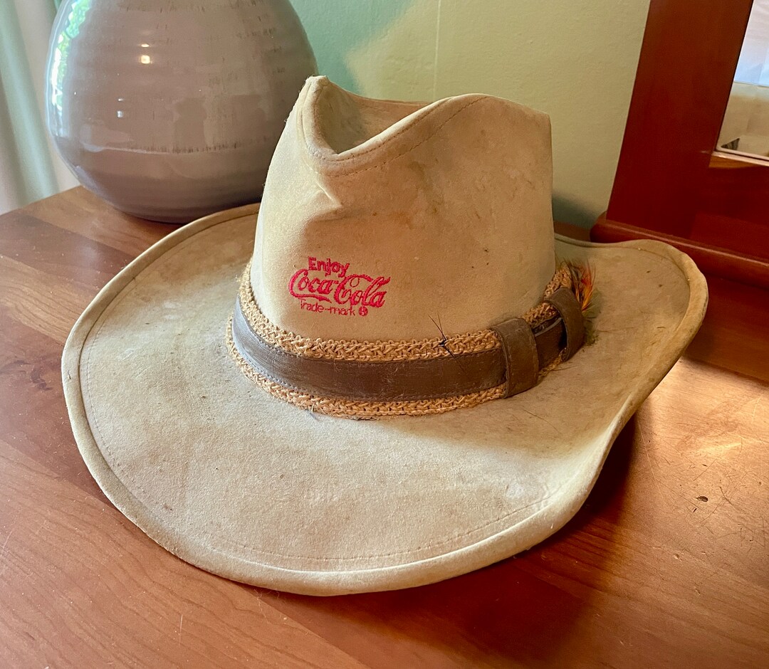 Coca Cola, Vintage Coca Cola Hat, Coca Cola Brim Hat, Cowboy Hat ...