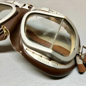 Vintage Aviator Glasses, Leather Pilot Goggles, Vintage Goggles, Made ...