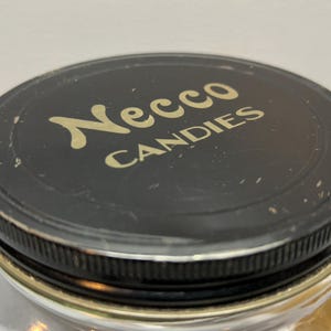 Necco, Necco Candies Jar, Vintage Necco Candies Glass Jar, Necco Peach ...