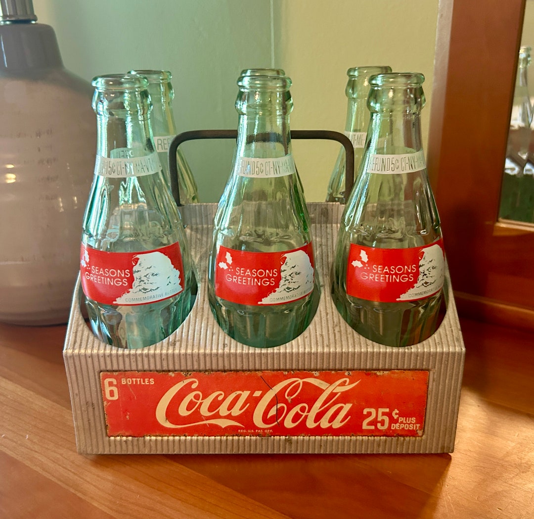 Coca Cola, Vintage Coca Cola Carrier, Coca Cola Metal Six Pack Carrier ...