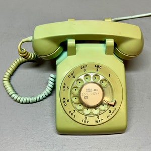 Vintage Green Telephone, Vintage Green Phone, Telephone, Vintage ...