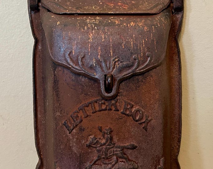 Vintage Mailbox, Mailbox, Cast Iron Mailbox, House Letter Box, House ...