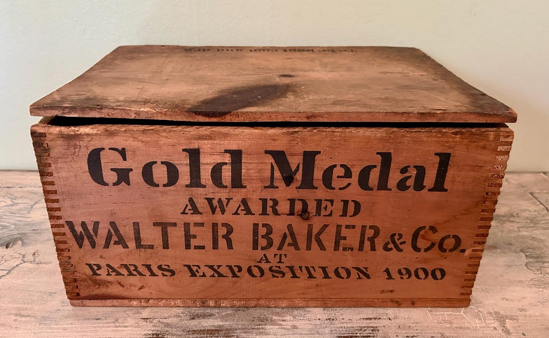 Vintage Walter Baker Box, Walter Baker, Kitchen Crate, Dorchester ...