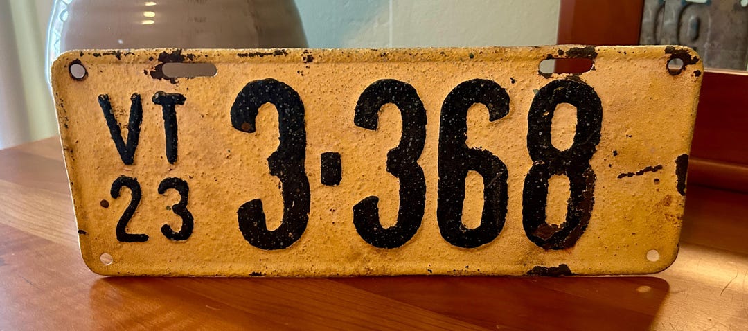 Vintage License Plate, License Plate, Vermont License Plate, Automobile ...