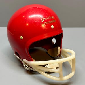 Football Helmet, Vintage Football Helmet, Red Football Helmet ...