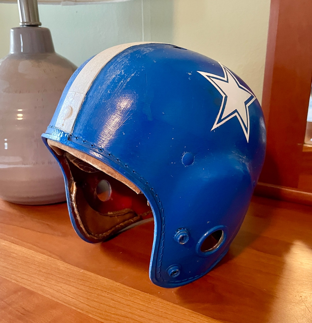 Football Helmet Vintage Football Helmet Blue Football - Etsy