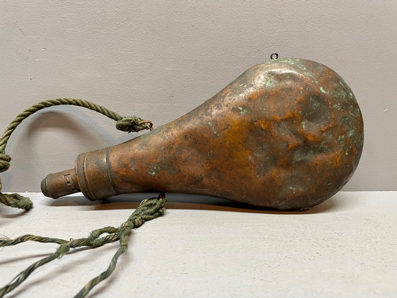 Vintage Brass Powder Flask Brass Powder Horn 1850's - Etsy