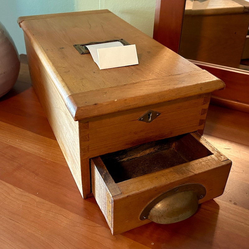 Antique Cash Box Wood - Etsy
