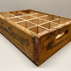 Acme Beverages Acme Beverage Crate Winooski Vermont 1947 - Etsy