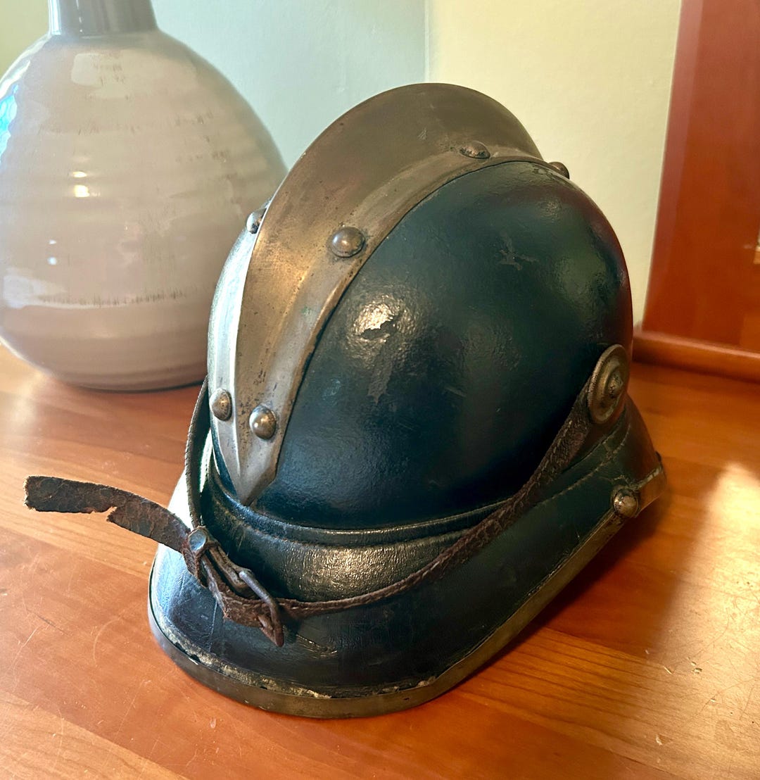 WW1 Fireman's Helmet, German Fireman's Helmet, Vintage Fireman's Helmet ...