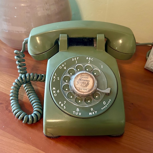 Green Rotary Phone - Etsy