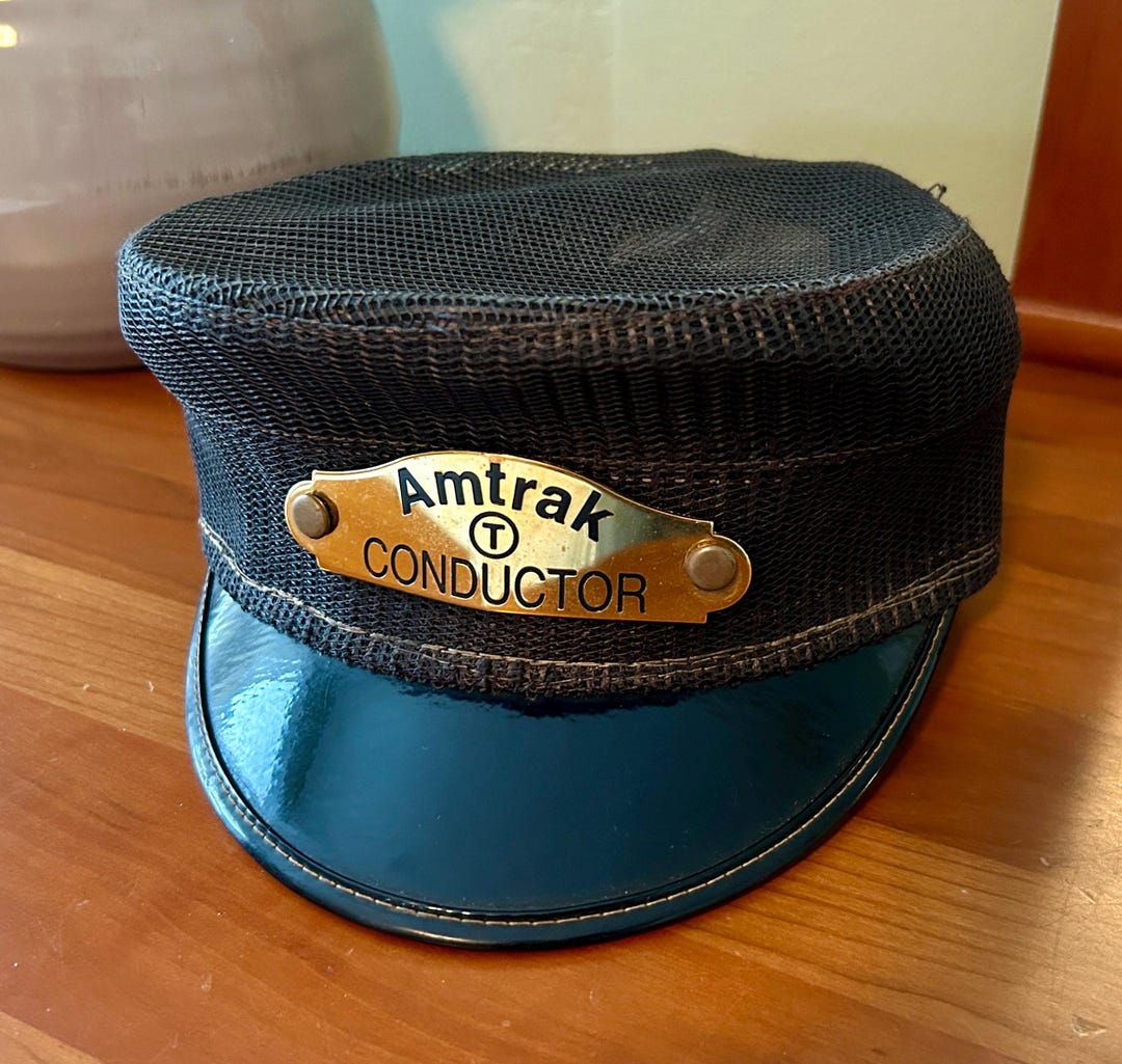 Vintage Train Conductor Hat, Amtrak Conductor, Railroad Conductor Hat ...