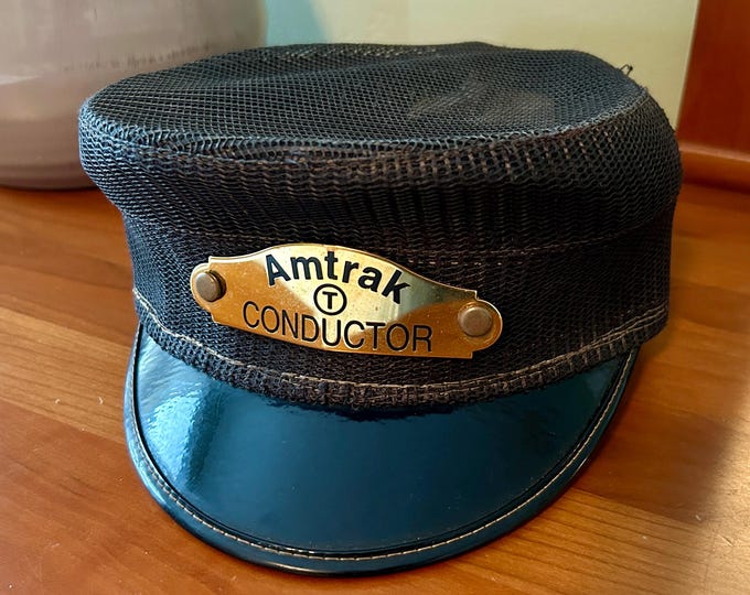 Vintage Train Conductor Hat, Amtrak Conductor, Railroad Conductor Hat ...
