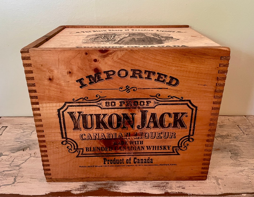 Vintage Yukon Jack Box, Yukon Jack, Whisky Crate, Vintage Whiskey Crate ...