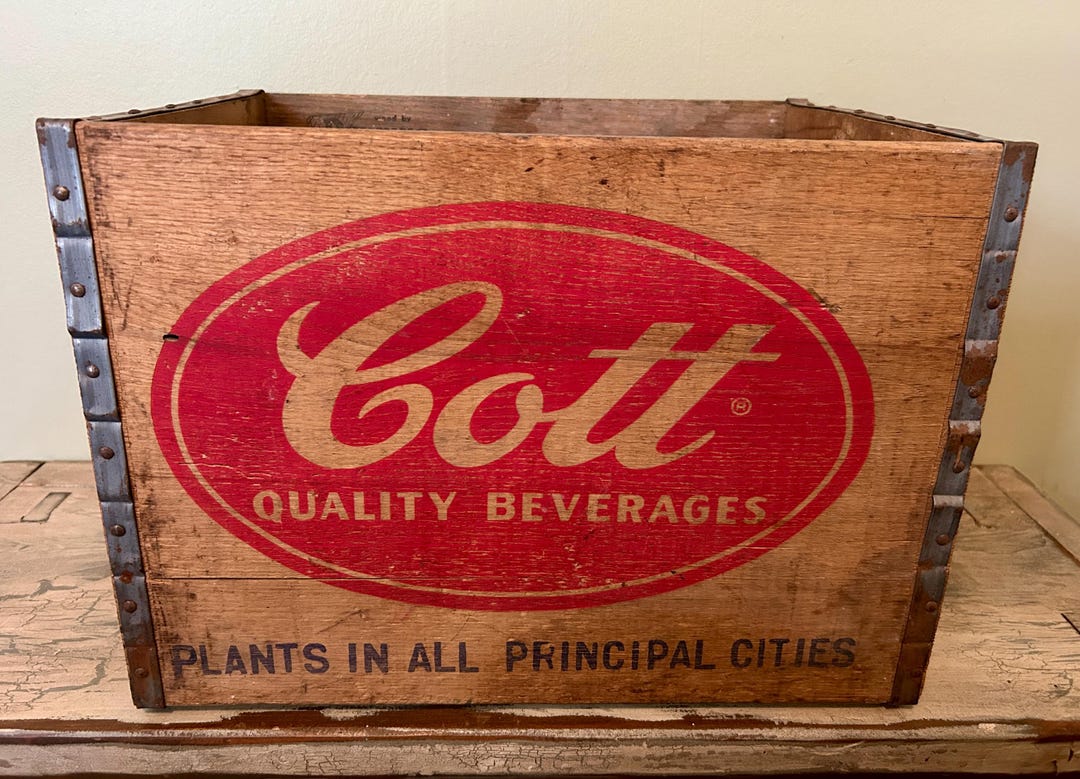 Cott, Cott Beverage Crate, Wooden Crate, Vintage Cott Beverage Crate ...