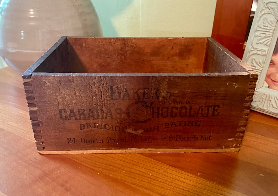 Vintage Walter Baker Box, Walter Baker, Kitchen Crate, Dorchester ...