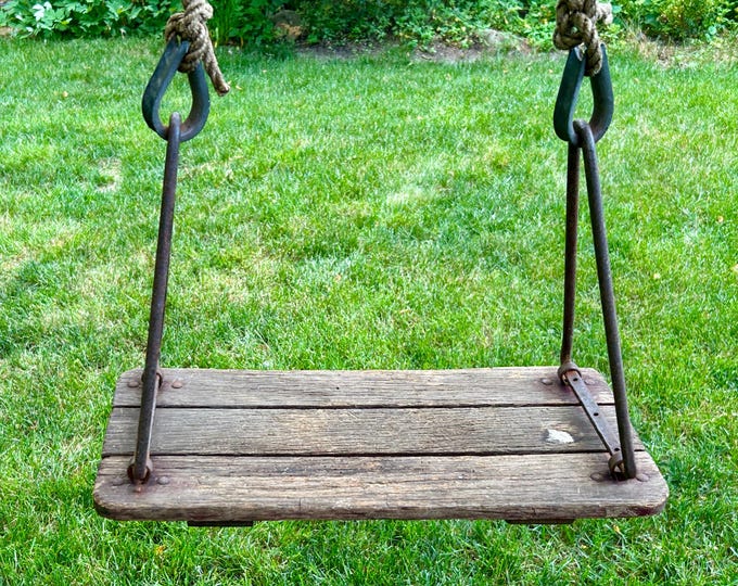 Front Porch Decor, Vintage Swing Seat, Wooden Tree Swing, Child's ...