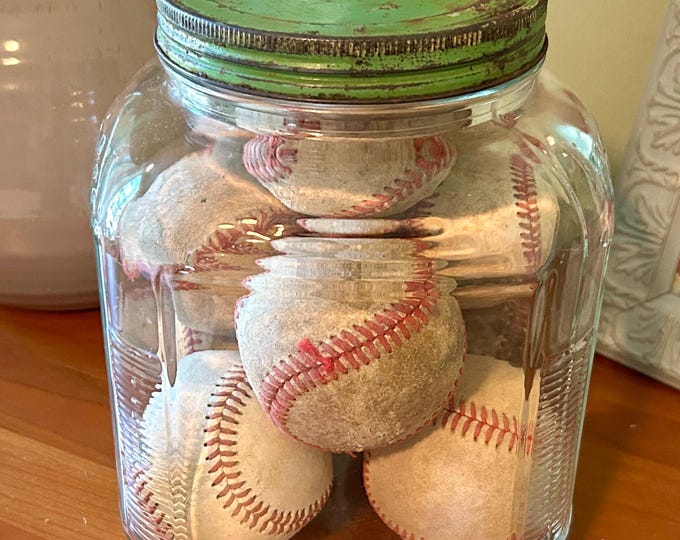 Vintage Baseballs, Jar of Baseballs, Baseballs, Vintage Sports, Boys ...
