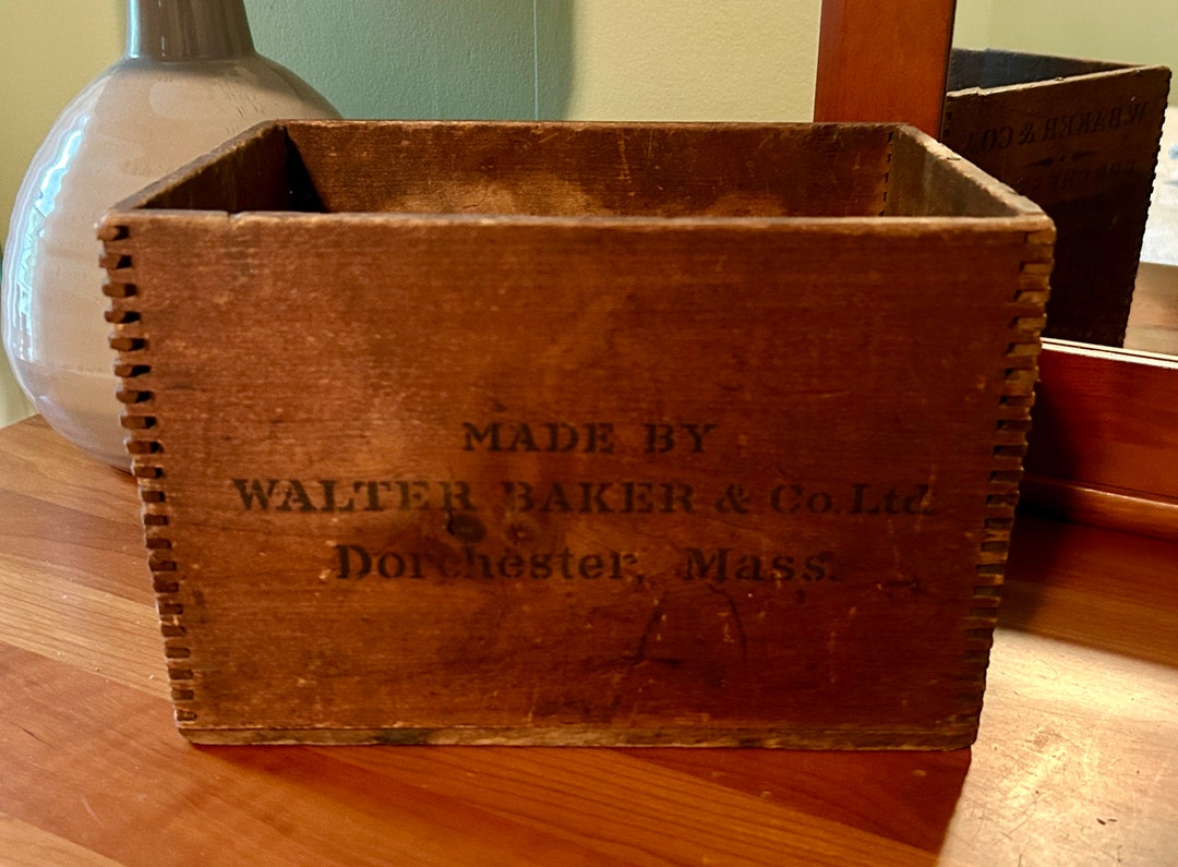 Vintage Walter Baker Box, Walter Baker, Kitchen Storage, Dorchester ...
