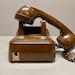 Vintage Brown Telephone, Brown Rotary Dial Telephone, Vintage Phone ...