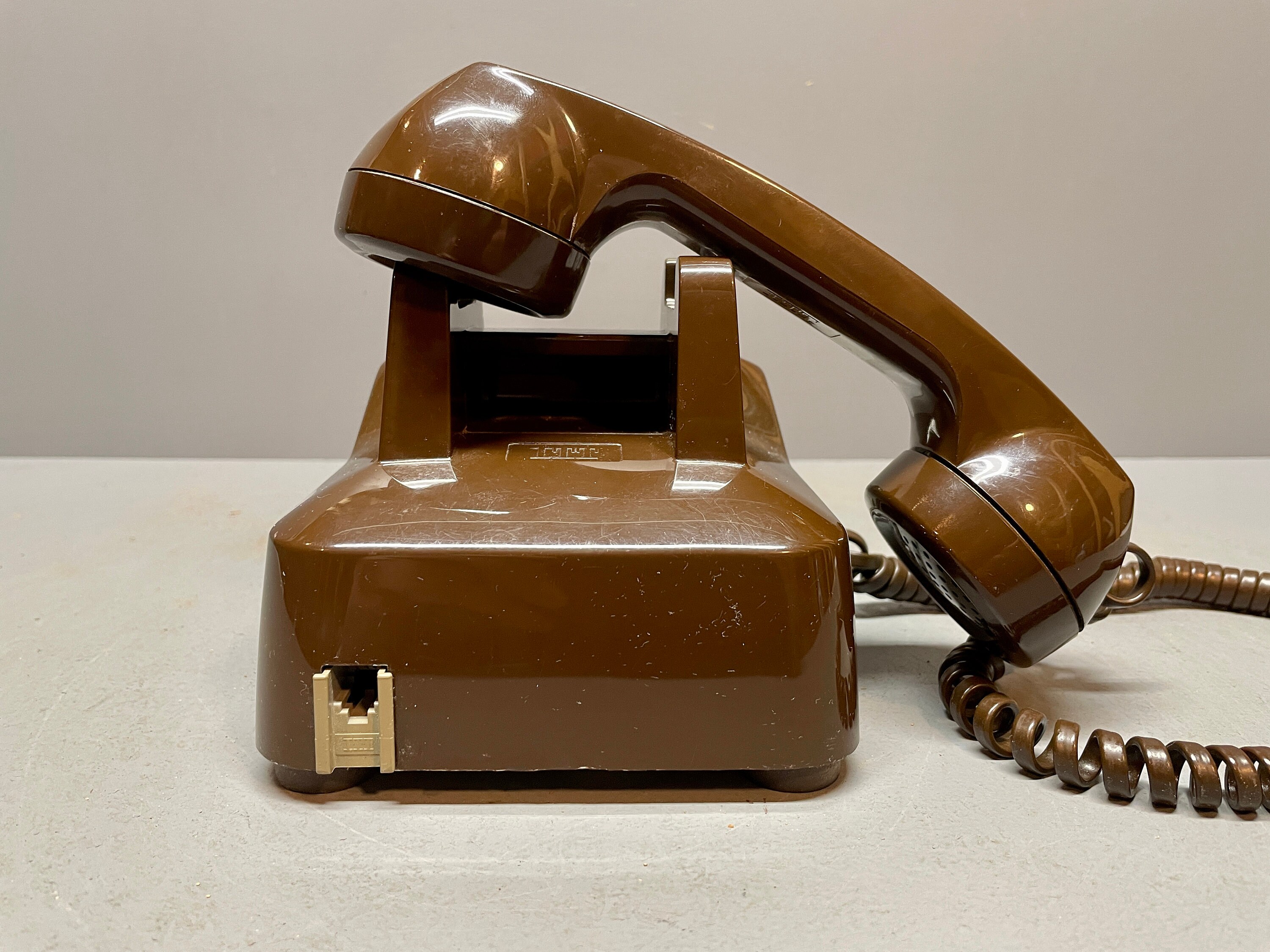 Vintage Brown Telephone Brown Rotary Dial Telephone Vintage - Etsy