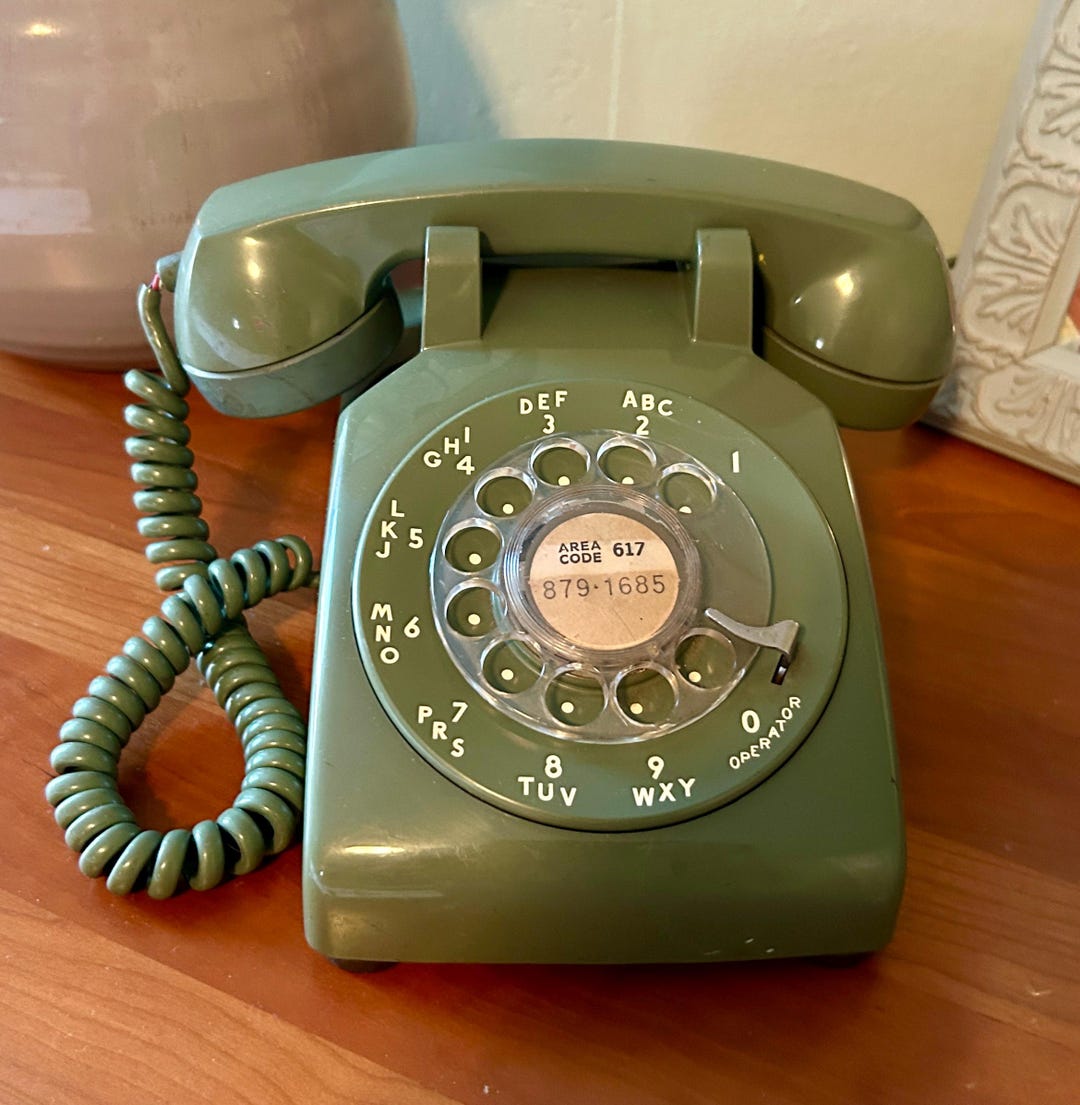 Vintage Green Telephone, Vintage Green Phone, Telephone, Vintage ...