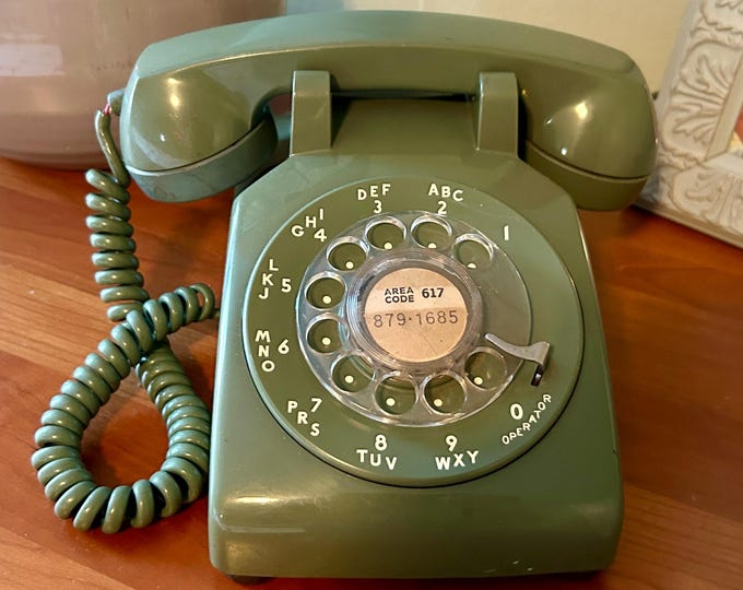 Vintage Green Telephone, Vintage Green Phone, Telephone, Vintage ...