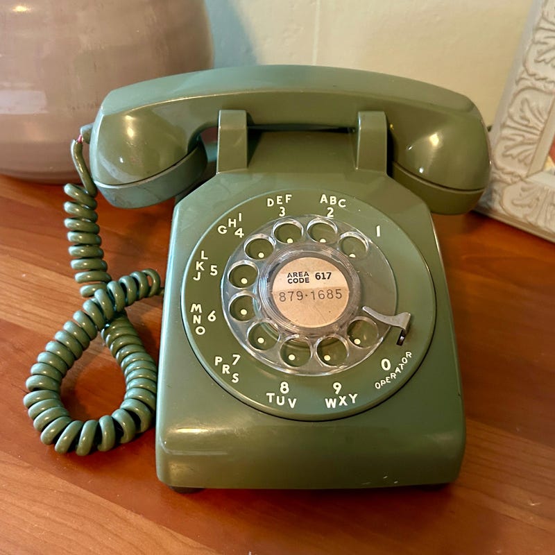 Green Rotary Phone - Etsy