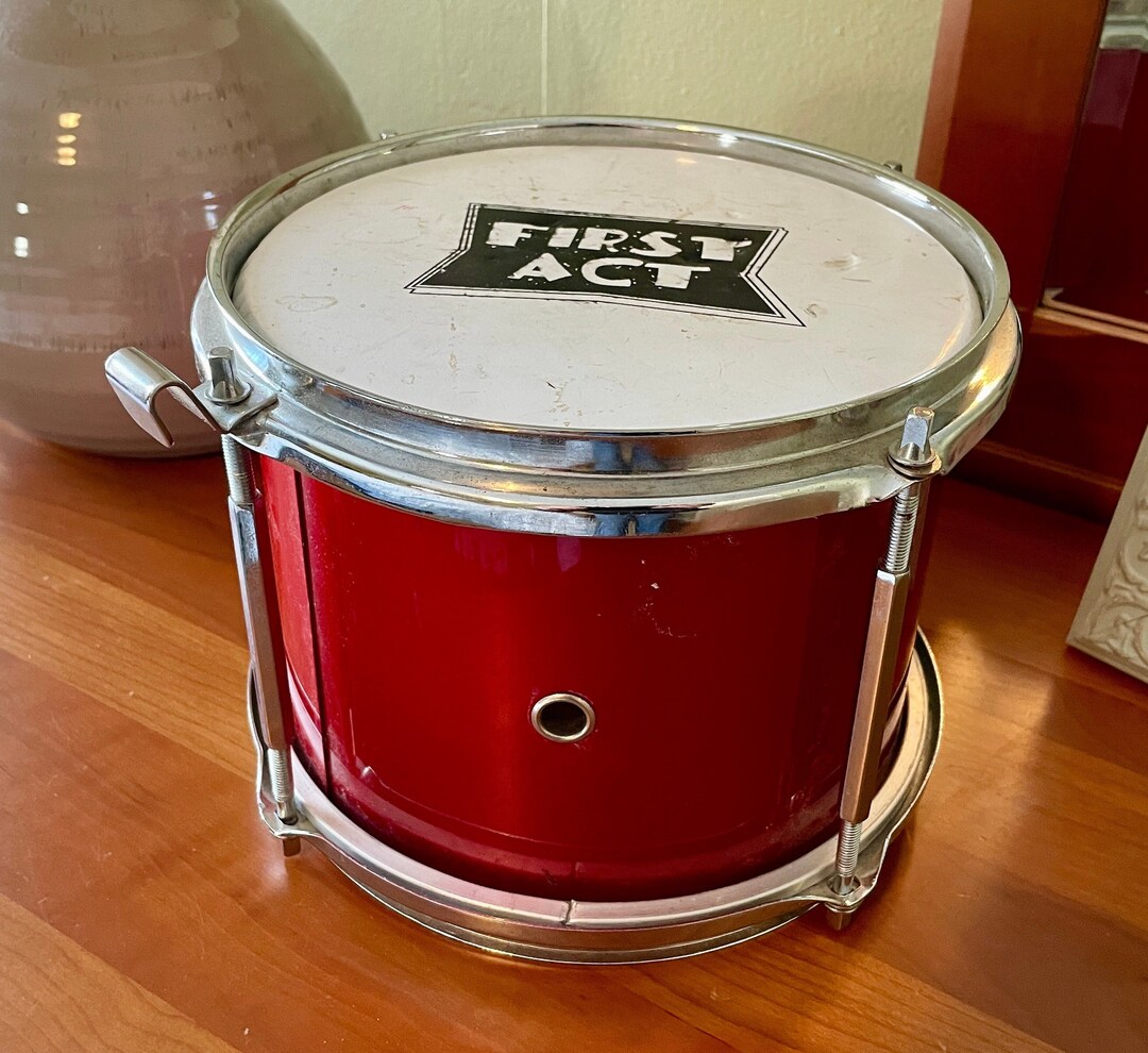 Vintage Drum, Vintage First Act Drum, Red Drum, Drum, First Act ...