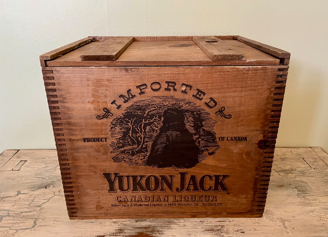 Vintage Yukon Jack Box, Yukon Jack, Whisky Crate, Vintage Whiskey Crate ...