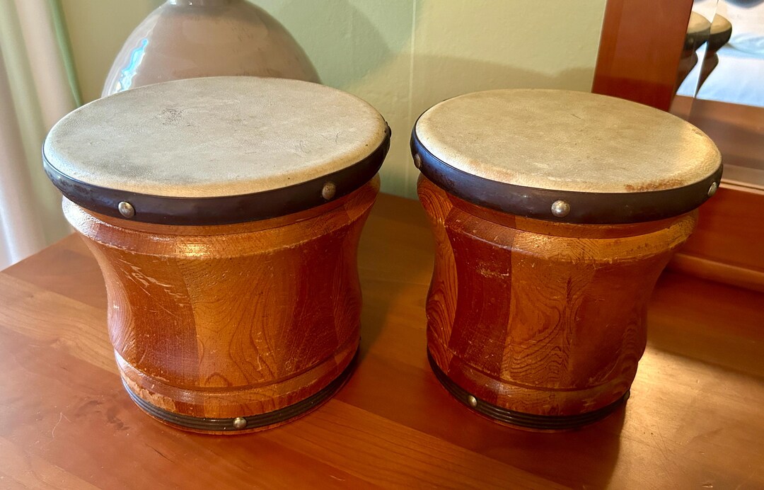 Vintage Drums, Bongo Drums, Bongo, Vintage Bongo Drums, Wood Bongo ...