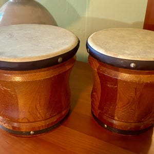 Vintage Drums, Bongo Drums, Bongo, Vintage Bongo Drums, Wood Bongo ...