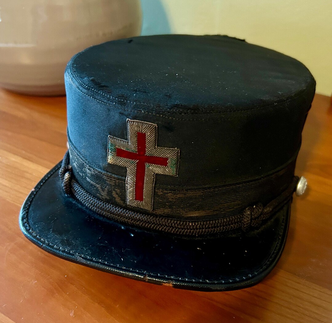 Vintage M.C. Lilley & Co. Hat. Masonic Knights Templar Black Hat With ...