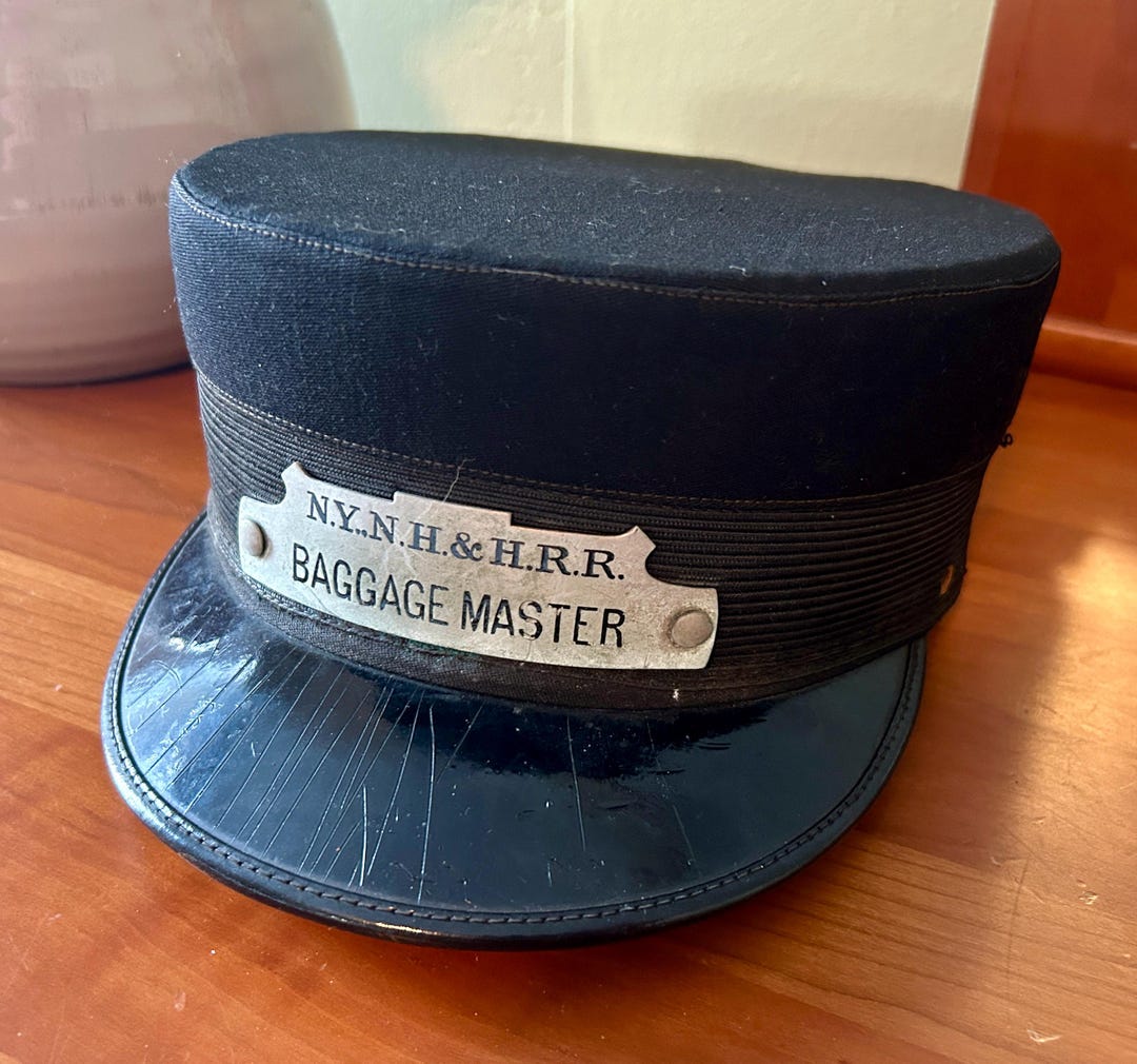 Vintage Train Baggage Master Hat, New York Railroad, New Haven Railroad ...