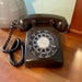 Vintage Brown Telephone, Brown Rotary Dial Telephone, Vintage Phone ...