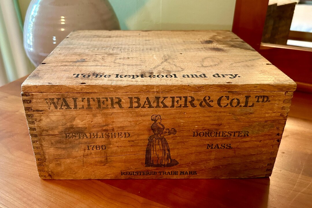 Vintage Walter Baker Box, Walter Baker, Kitchen Crate, Dorchester ...