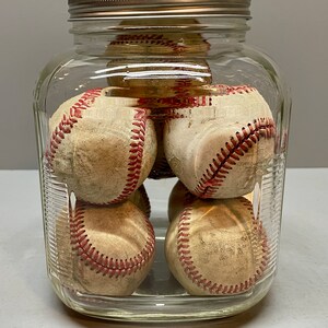 Vintage Baseballs, Jar of Baseballs, Baseballs, Vintage Sports, Boys ...