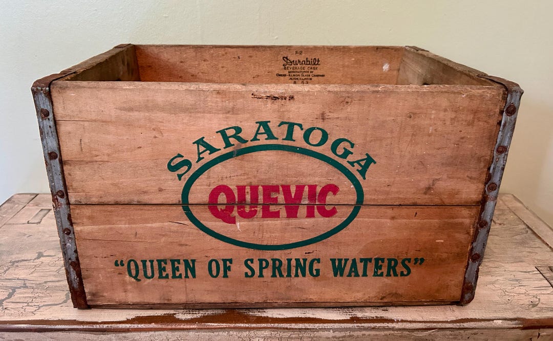 Vintage Saratoga Springs Crate, Saratoga, Quevic Spring Water, Queen of ...