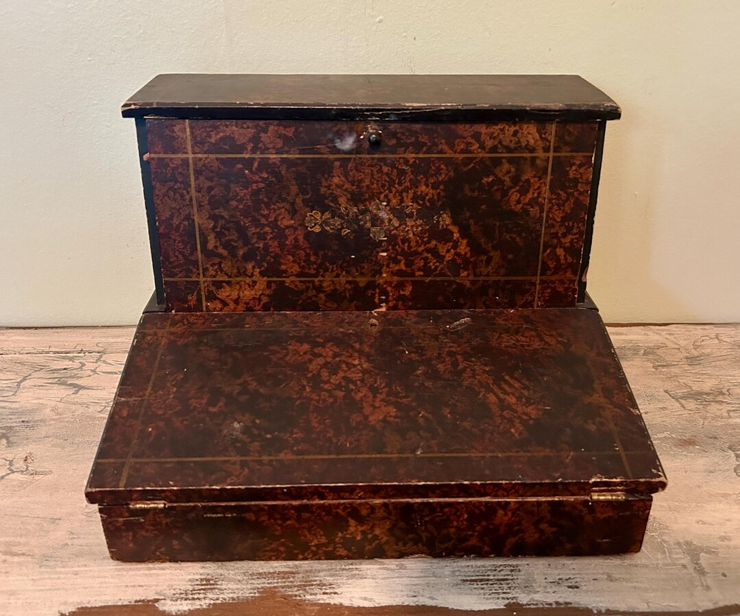 Antique Lap Desk, Vintage Writing Box, Victorian Writing Slope ...