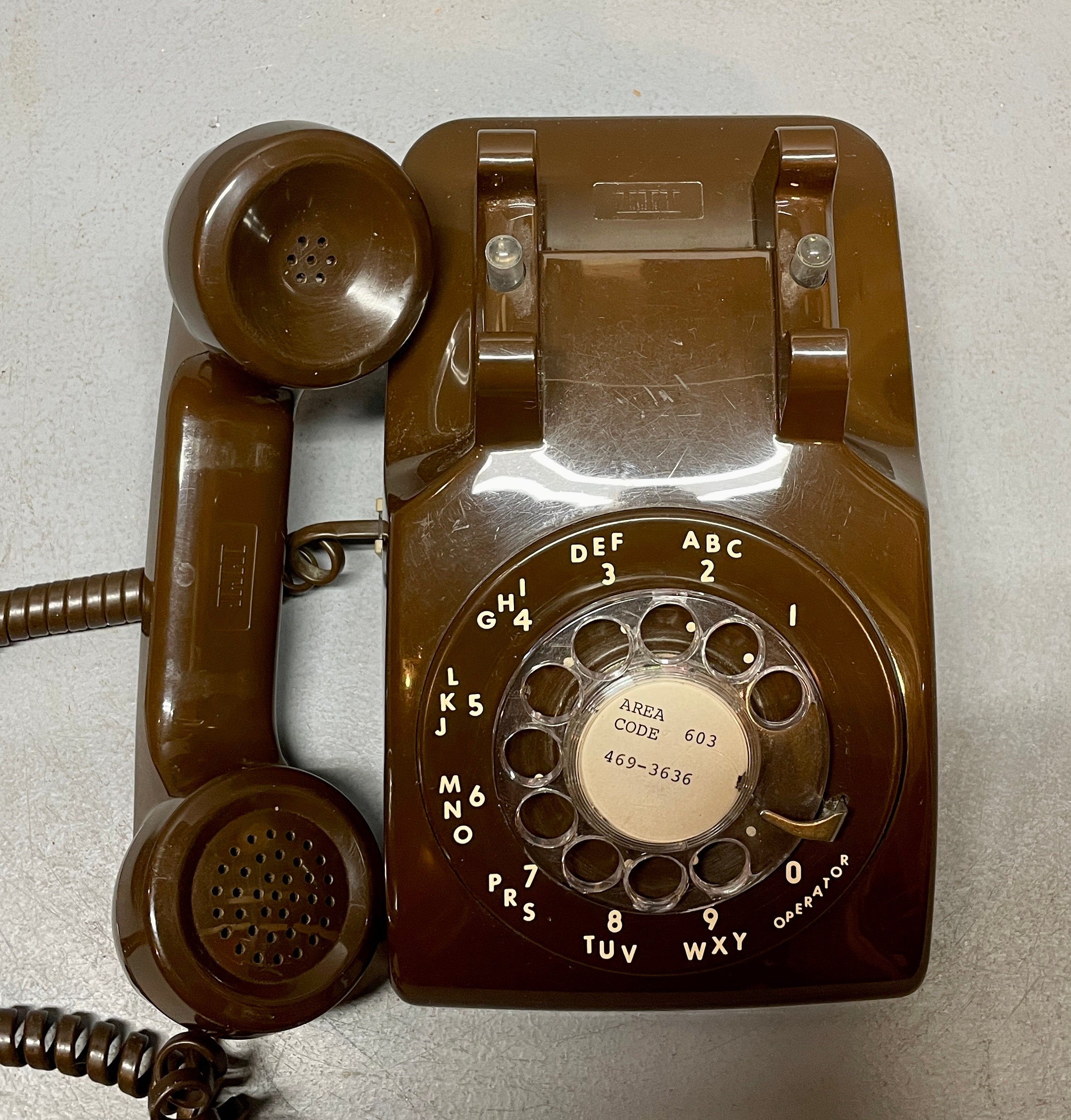 Vintage Brown Telephone Brown Rotary Dial Telephone Vintage - Etsy