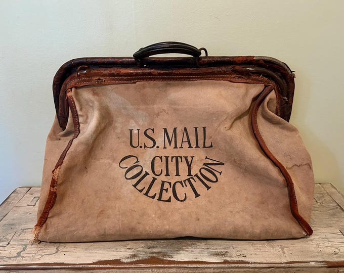 Antique U S Mail Bag, Postal Bag, Mail Satchel, Old Post Office Bag ...